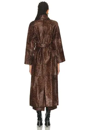 Nour Hammour Althea Pony Hair Trench Coat
