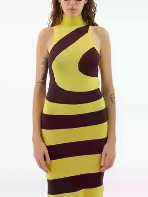 Sunnei High-neck Striped Tank Dress