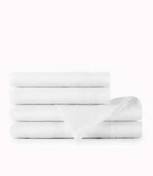 PEACOCK ALLEY European Washed Linen Sheet Set - White