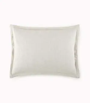 PEACOCK ALLEY European Washed Linen Sham - White