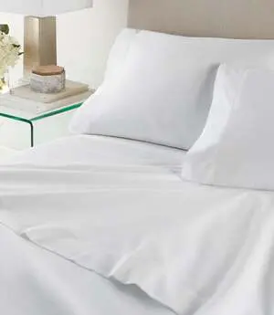 PEACOCK ALLEY Nile Flat Sheet - White