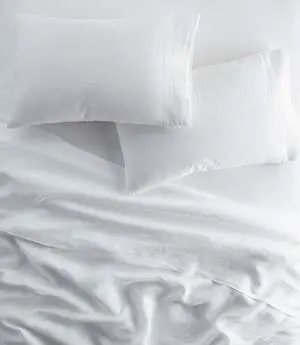 PEACOCK ALLEY European Washed Linen Pillowcases - Sky