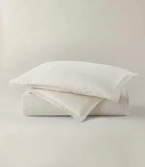 PEACOCK ALLEY European Washed Linen Duvet Cover Natural