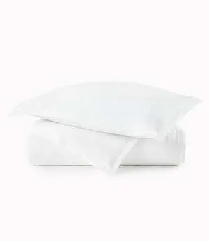 PEACOCK ALLEY European Washed Linen Duvet Cover - White