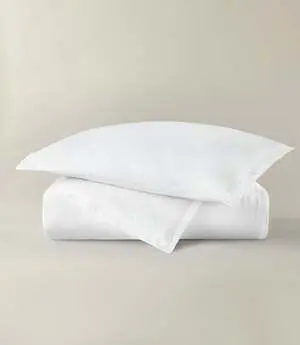 PEACOCK ALLEY European Washed Linen Duvet Cover - White