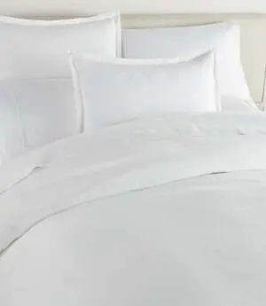 PEACOCK ALLEY European Washed Linen Duvet Cover - White