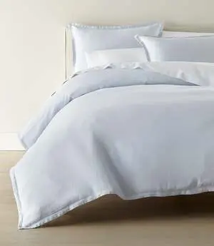 PEACOCK ALLEY European Washed Linen Duvet Cover - White