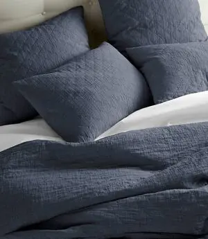 PEACOCK ALLEY Heritage Stonewashed Linen Sham - Gray