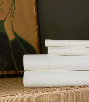 PEACOCK ALLEY Clara Sateen Sheet Set - Linen