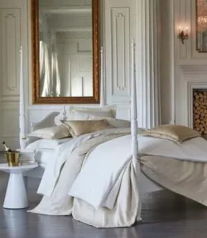 PEACOCK ALLEY Lyric Percale Duvet Cover - Ice