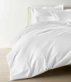 PEACOCK ALLEY Lyric Percale Duvet Cover - Ice