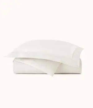 PEACOCK ALLEY Lyric Percale Duvet Cover - Ice