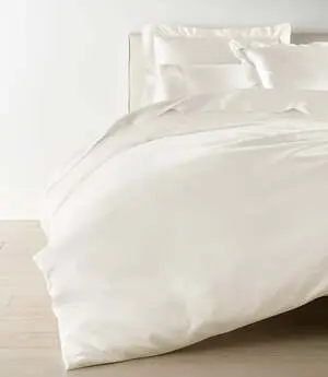 PEACOCK ALLEY Lyric Percale Duvet Cover - Ice
