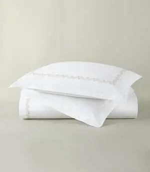 PEACOCK ALLEY Ivy Classic Embroidered Duvet Set - Linen