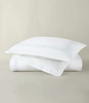 PEACOCK ALLEY Filigree Classic Embroidered Duvet Set - Sky