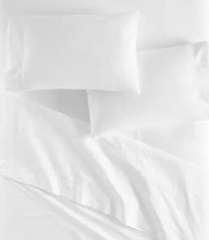 PEACOCK ALLEY Lyric Percale Fitted Sheet - Platinum