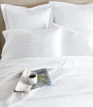 PEACOCK ALLEY Soprano Stripe Sateen Sheet Set - Ivory