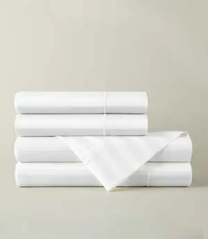 PEACOCK ALLEY Soprano Stripe Sateen Sheet Set - Ivory