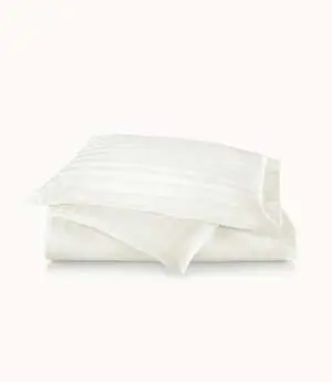 PEACOCK ALLEY Soprano Stripe Sateen Duvet Cover Ivory
