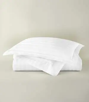 PEACOCK ALLEY Soprano Stripe Sateen Duvet Cover - White