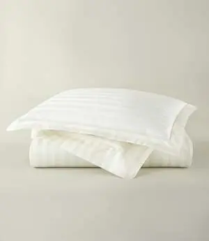 PEACOCK ALLEY Soprano Stripe Sateen Duvet Cover - White