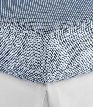 PEACOCK ALLEY Emma Printed Sateen Fitted Sheet - Blue