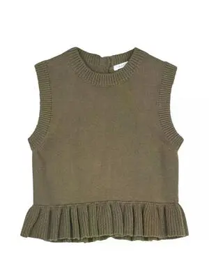Cecilie Bahnsen Billie Ruffled Vest - Green