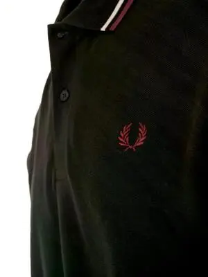 Fred Perry Striped-trim Polo Shirt - Black