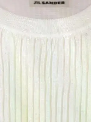 JIL SANDER Ruffled Ribbed Top