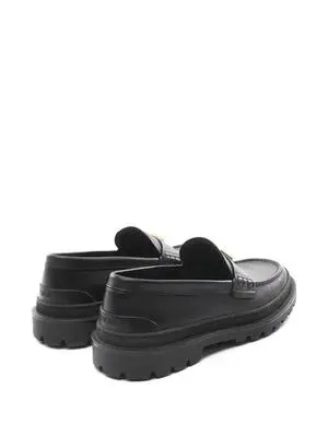 Dior Logo Leather Loafers