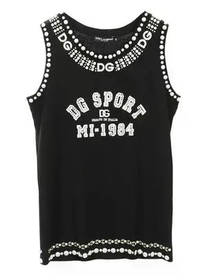 Dolce & Gabbana Logo Bijou Tank Top