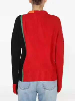 RIGHT FOR Colour-block Sweater - Red
