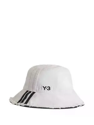 Y3 Striped Hat - White