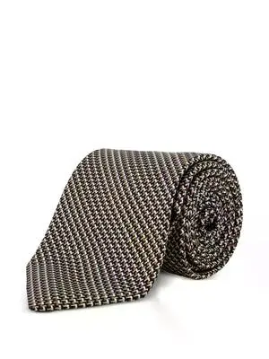 TOM FORD Patterned Neck Tie Brown