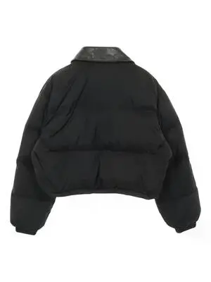 Miu Miu 2000s Logo Leather Down Jacket