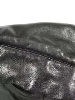 Miu Miu 2000s Logo Leather Down Jacket