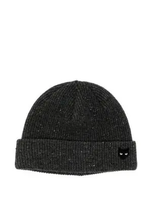 SONGZIO Panther-embroidered Beanie - Grey