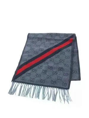 Gucci 2020s Gg-pattern Scarf - Grey