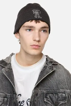 Acne Studios Merino Wool Beanie - Anthracite Grey