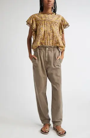 Isabel Marant Neriah Cotton & Linen Pants