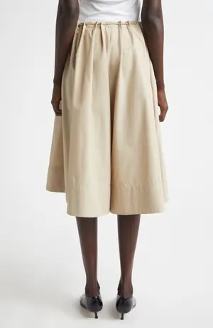 Brandon Maxwell The Sutton Elongated Cotton Blend Shorts - Dune