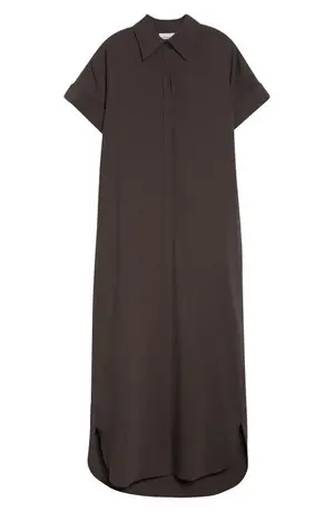 Brandon Maxwell The Emory Stretch Cotton Blend Shirtdress - Truffle