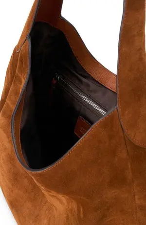 Staud Maya Suede Hobo Bag - Tabac