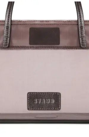 Staud Mini Christos Mesh Tote - Espresso