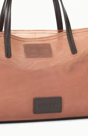 Staud Mini Christos Mesh Tote - Camel