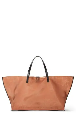 Staud Large Christos Mesh Tote - Camel