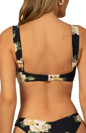 MONTCE Floral Victoria Shirred Bikini Top