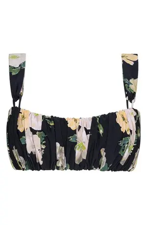 MONTCE Floral Victoria Shirred Bikini Top