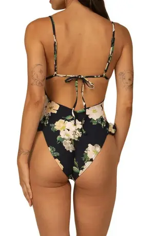 MONTCE Devin Rosa Ruffle One-piece Swimsuit
