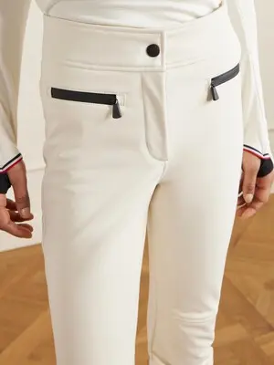 Moncler Paneled Bootcut Ski Pants - Cream